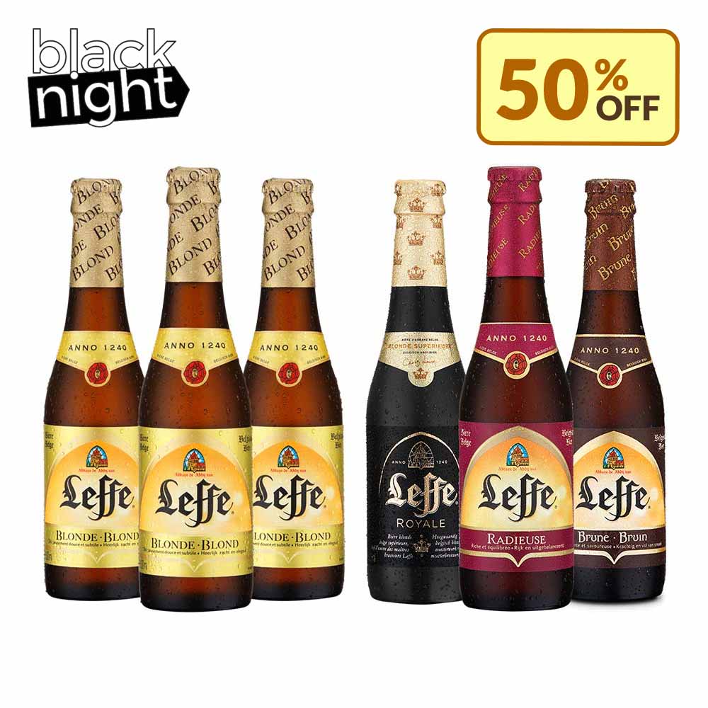[EMPORIO] Kit Leffe com 6 cervejas, (3 Blonde + 1 Brown + 1 Radieuse ...